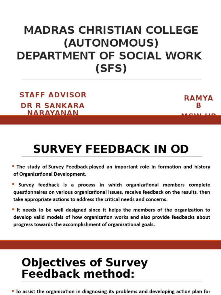 Survey Feedback | PDF | Survey Methodology | Organization Development