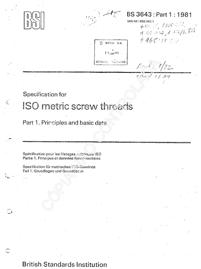bs3643 - 1 1981 | PDF