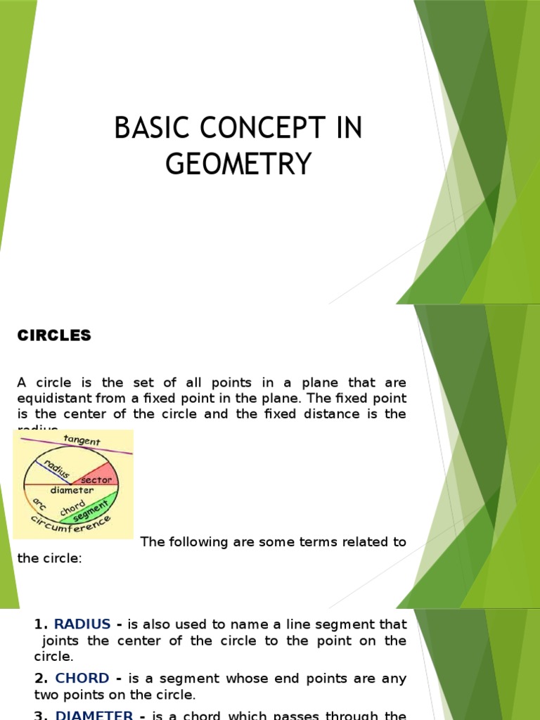 Basic Concept in Geometry | PDF | Line (Geometry) | Circle