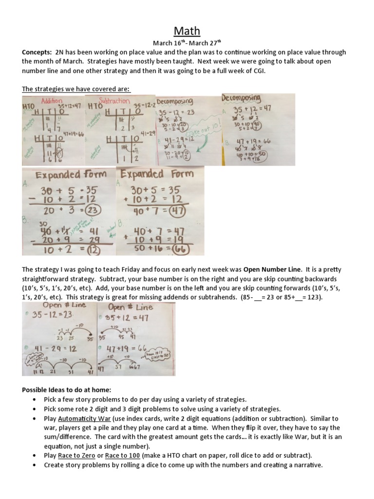 Mathmarchhomepacket 3 | PDF | Teaching Mathematics | Foods