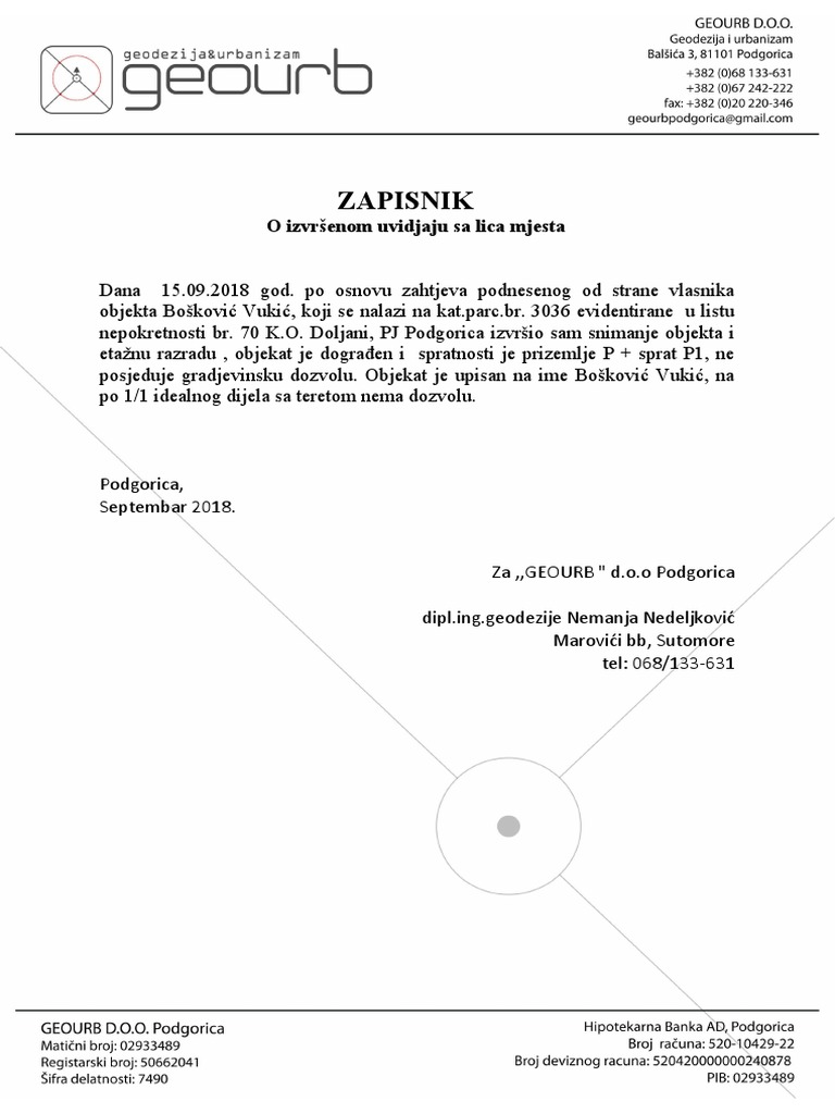 5 Zapisnik o Uvidjaju | PDF