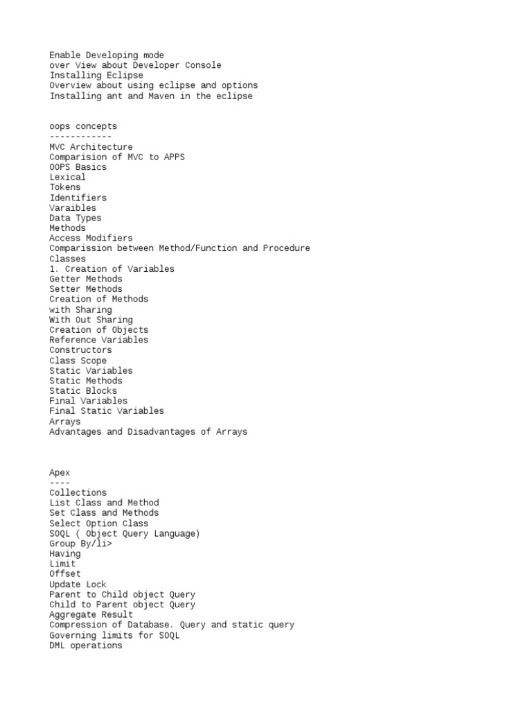 Salesforce Course | PDF | Method (Computer Programming) | Class (Computer Programming)