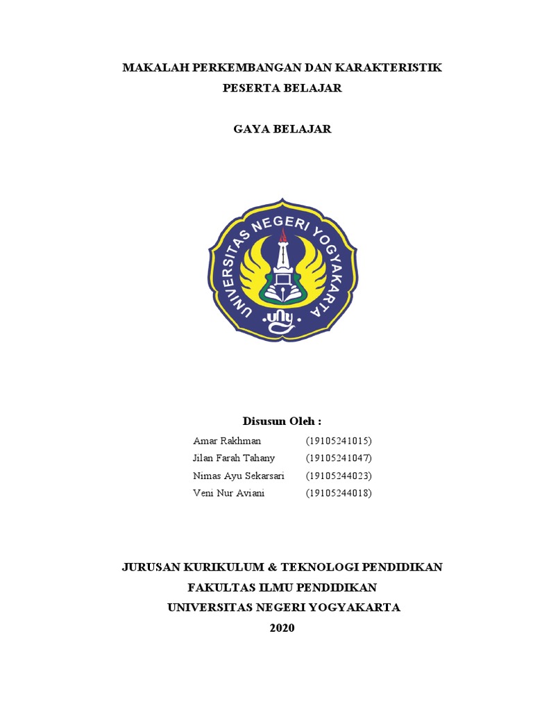 Makalah Gaya Belajar P&KPB | PDF
