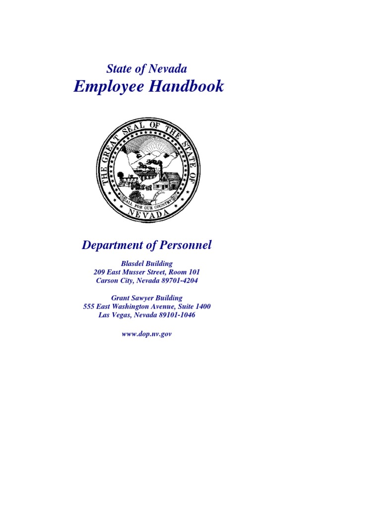 Employee Handbook: State of Nevada | PDF | Overtime | Americans With ...