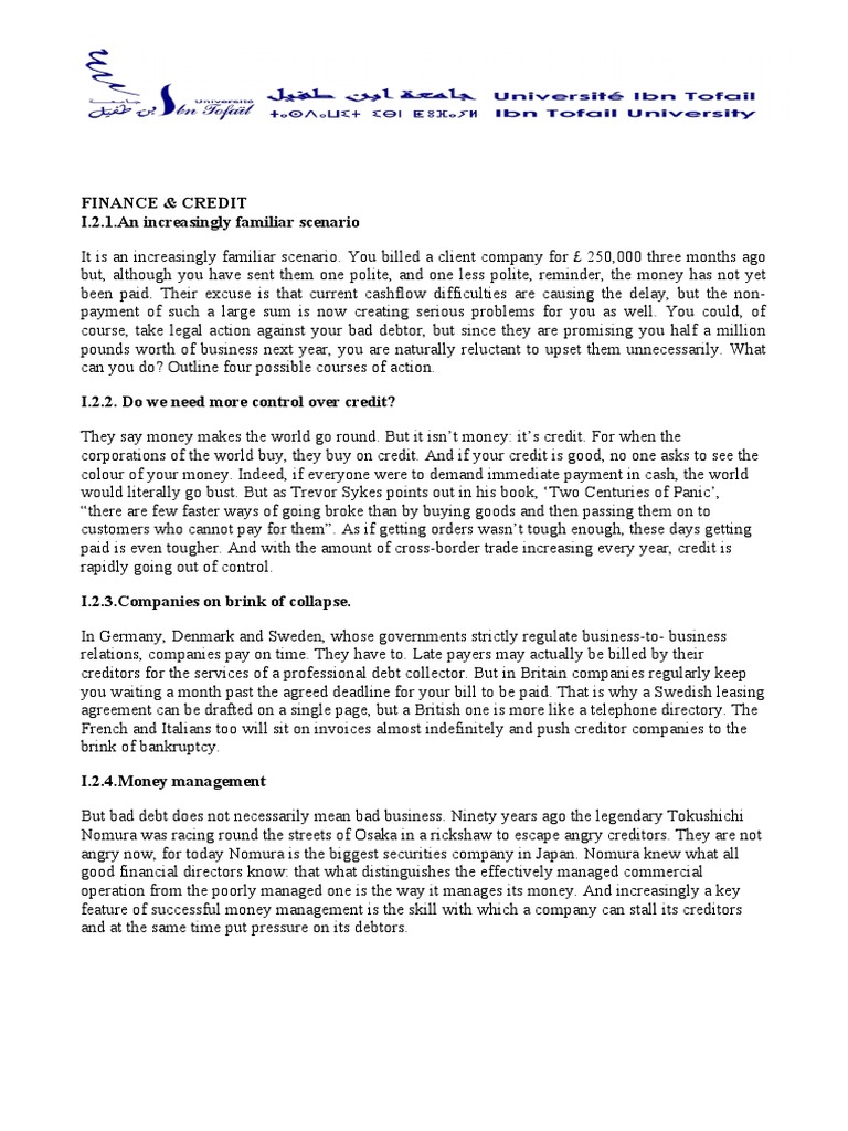 Finance & Credit | PDF | Credit | Finance & Money Management