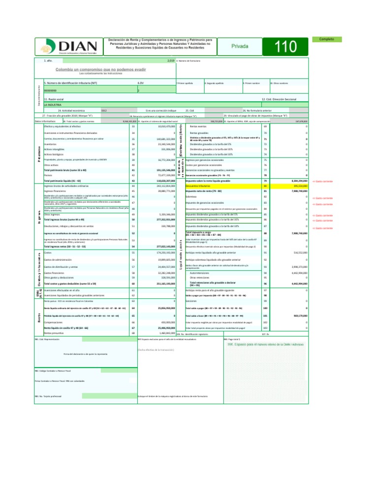 Formulario 110 | PDF | Dividendo | Impuestos