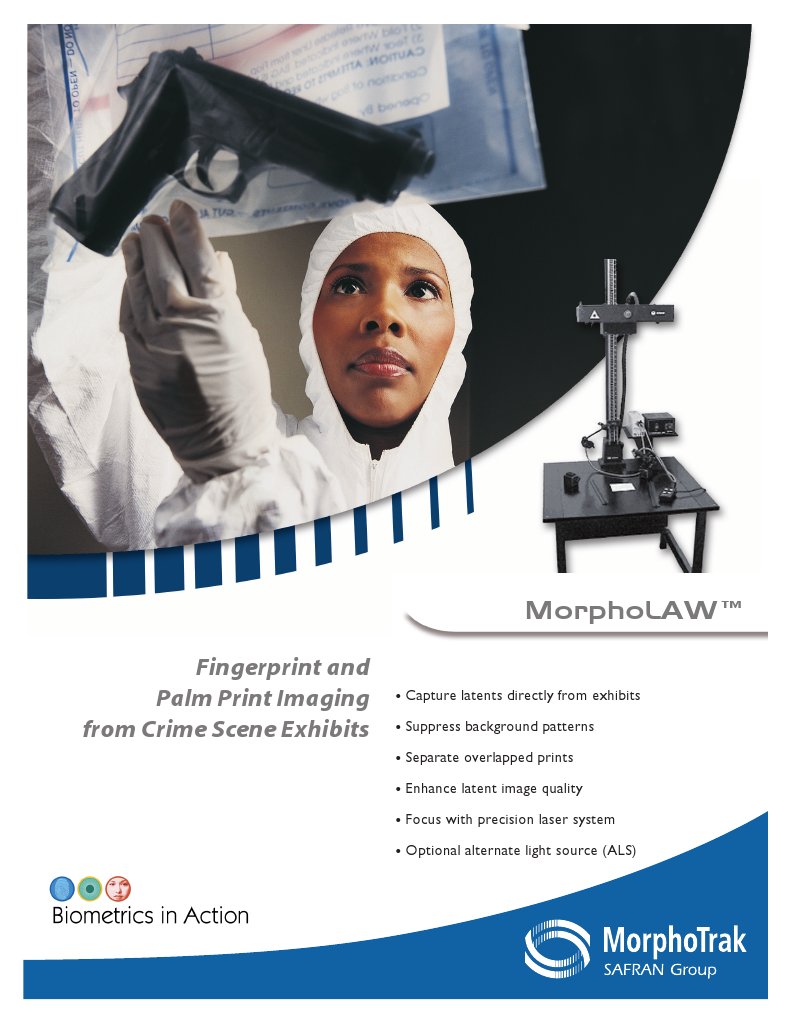 MorphoLaw CJ MorphoTrak 062909 | PDF | Fingerprint | Image Scanner