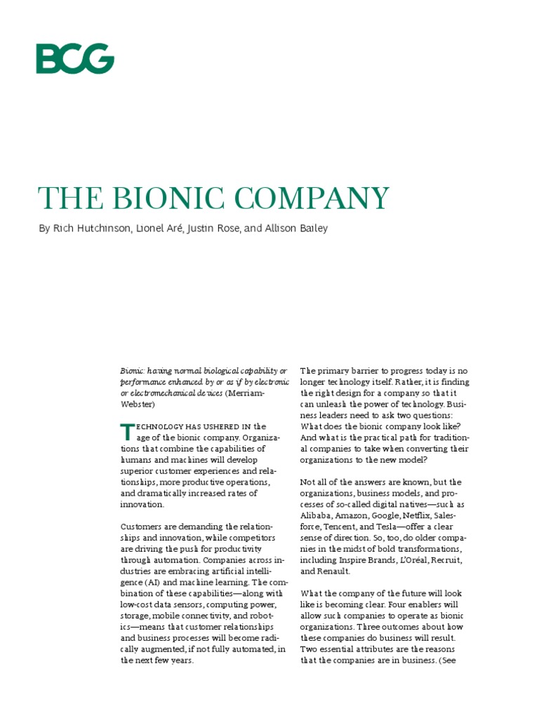 BCG The Bionic Company June 2019 - tcm9 223779 PDF | PDF | Artificial ...