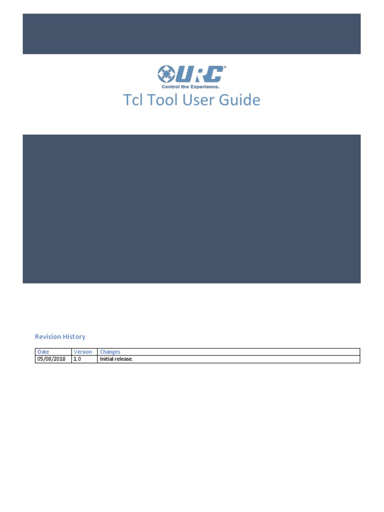 Urc Tcl Tool User Guide Pdf Parameter Computer Programming Scripting Language
