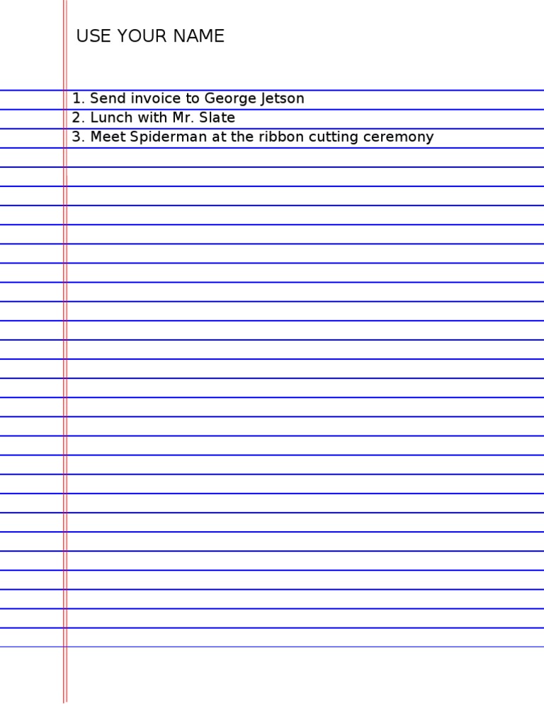 Ruled Paper | PDF