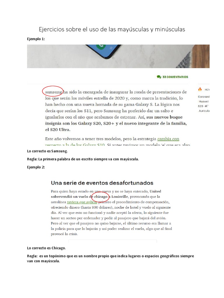 Reglas Mayusculas | PDF | Artes del Lenguaje y Comunicación