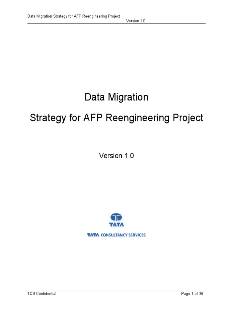 Data Migration Strategy For AFP Reengineering Project | PDF | Databases ...
