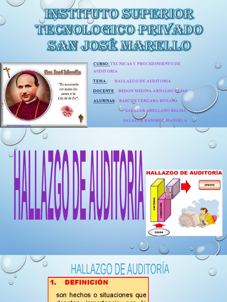 Hallazgo de Auditoria | PDF | Auditoría | Contralor