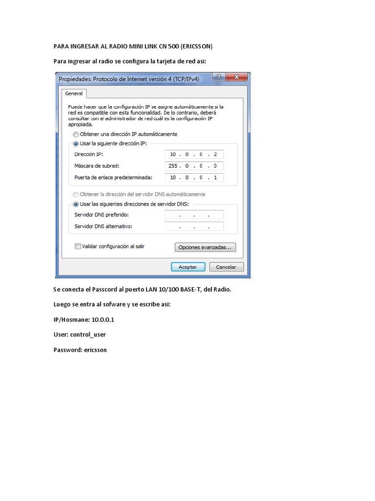 Manual Radio Mini-Link CN 500 (Ericsson) | PDF