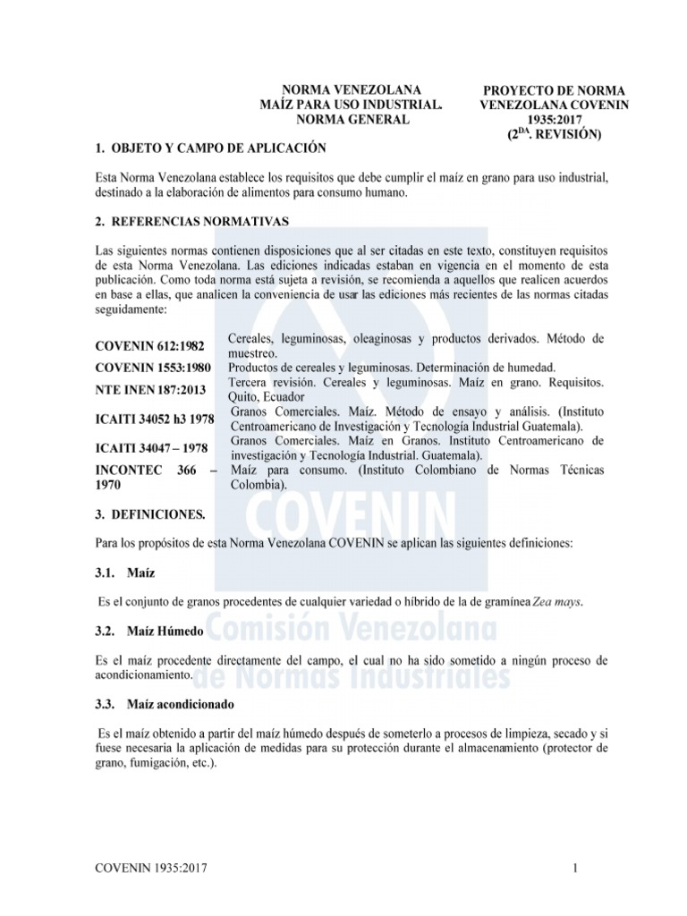 Covenin 1935-2017 | PDF