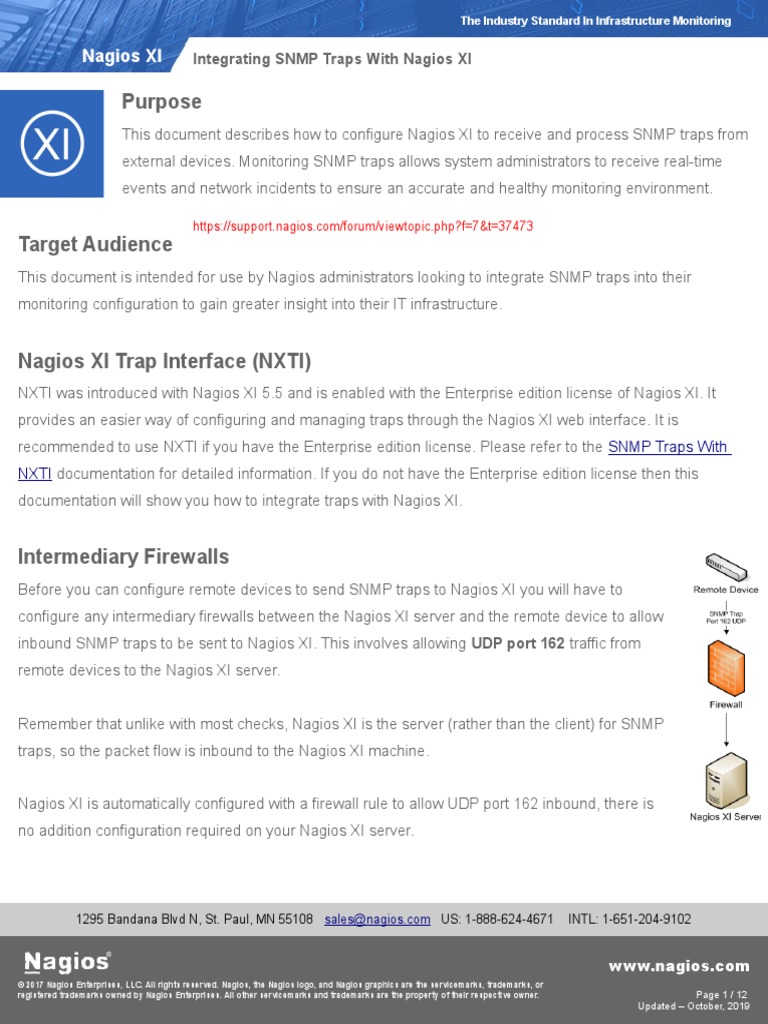 Integrating SNMP Traps With Nagios XI | PDF | Server (Computing) | Firewall (Computing)