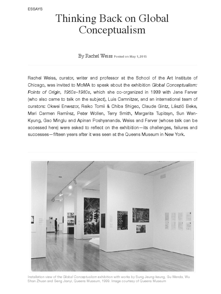 Thinking Back On Global Conceptualism - Post | PDF | Modernity | Curator