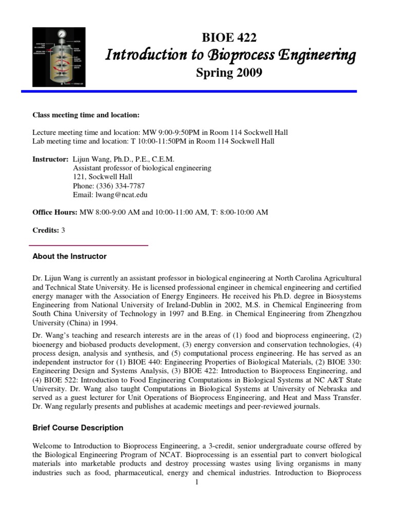 Introduction To Bio Process Engineering | PDF | Heat Transfer ...