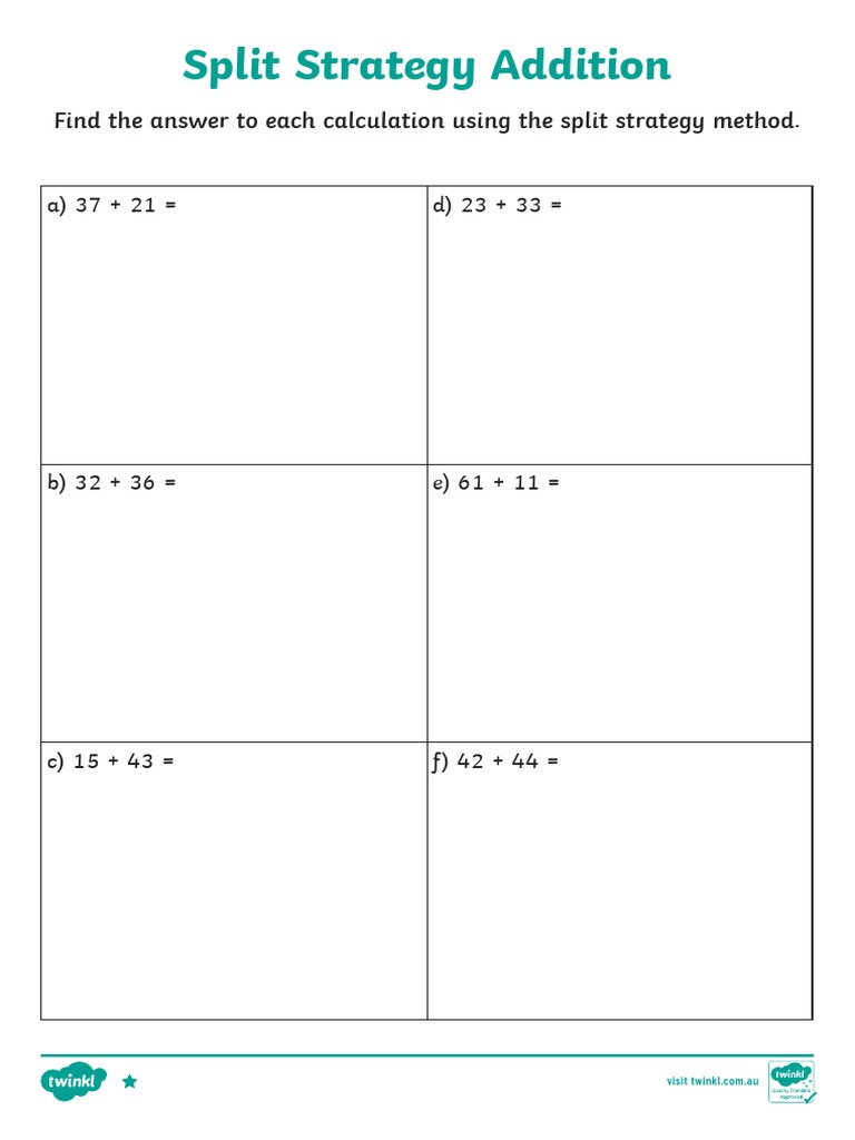 Au-N-587-Differentiated-Split-Strategy-Addition-Questions-Activity ...