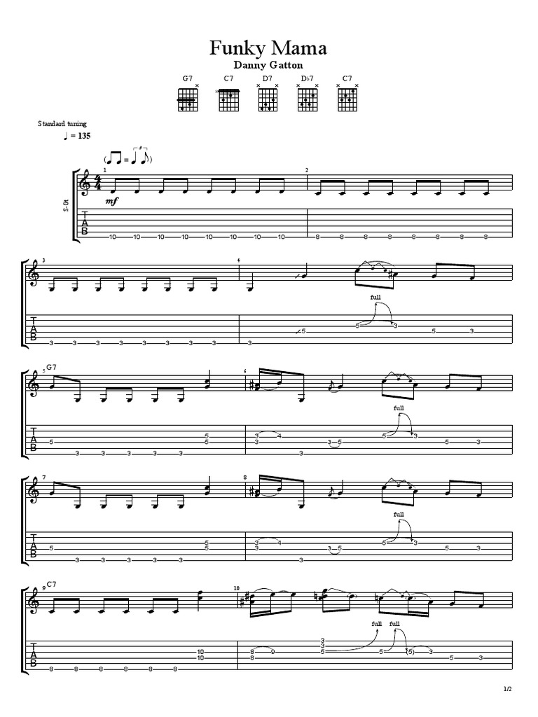 Danny Gatton - Funky Mama | PDF
