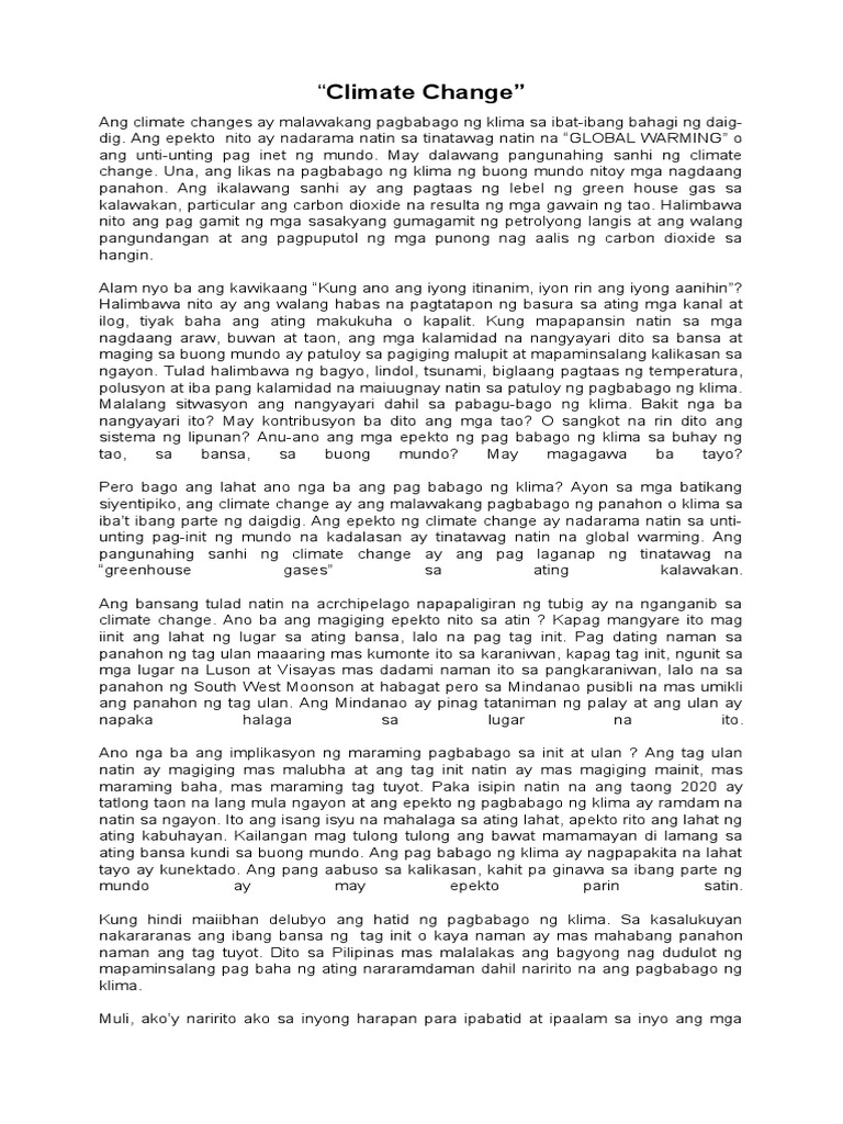 Climate Change | PDF