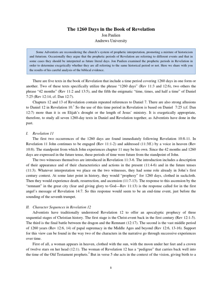 1260 Days in Revelation | PDF