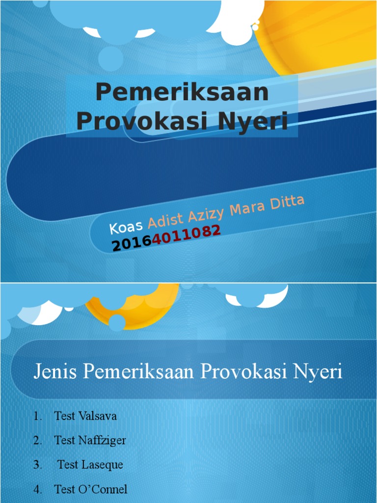 Pemeriksaan Provokasi Nyeri | PDF
