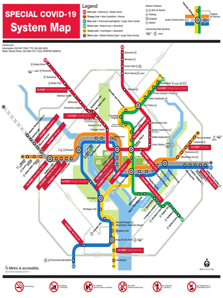 2019 System Map COVID-19 Stations FINAL | PDF | Washington Metro ...