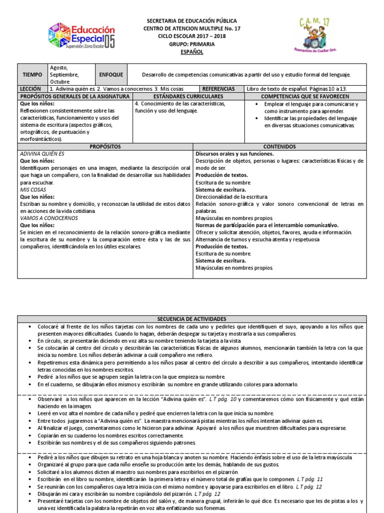 Secuencias ESPAÑOL | PDF | Comprensión lectora | Escritura