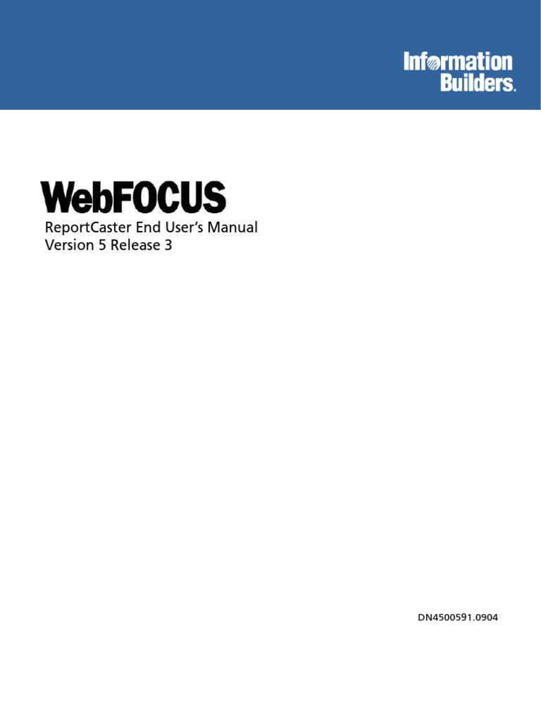 WEBFOCUS - ReportCaster End User's Manual | PDF | Email Address | Html