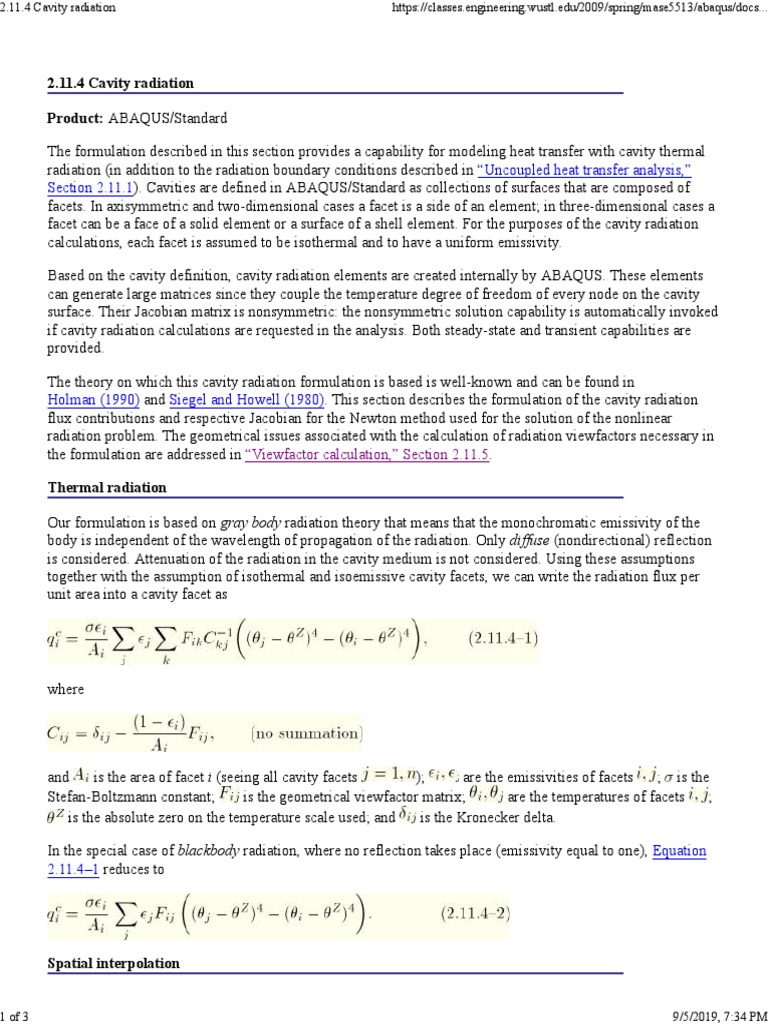 ABAQUS Theory Manual (v6 | PDF | Temperature | Heat