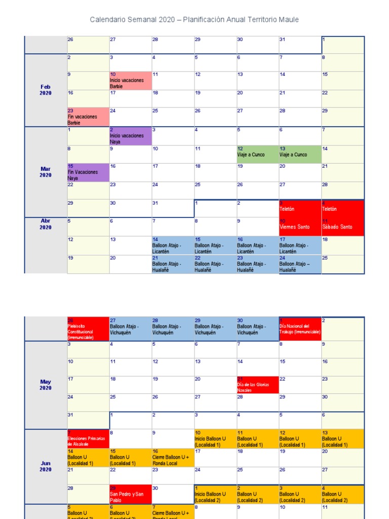 Calendario Editable | PDF