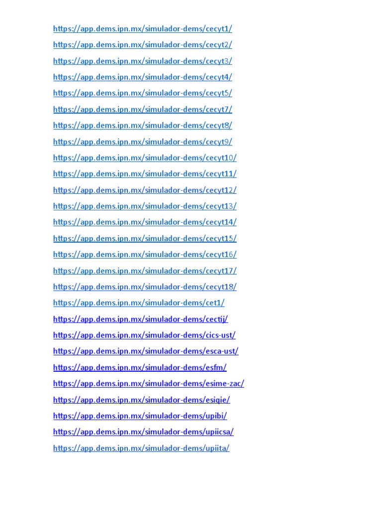 IPN DEMS Simulators Directory | PDF