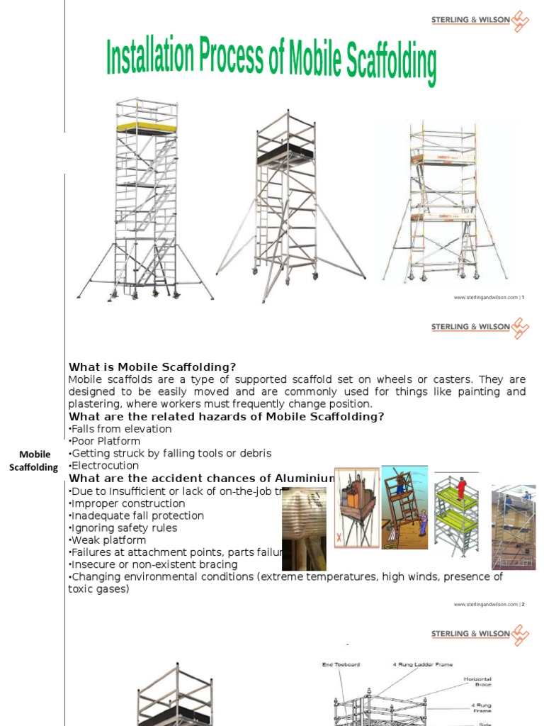 Installation of The Mobile Scaffolding | PDF | Scaffolding | Nature