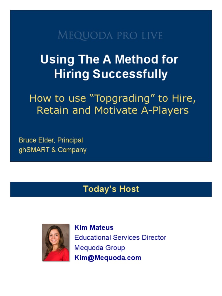 Using-the-A-Method-for-Hiring-Successfully | PDF | Economies | Business