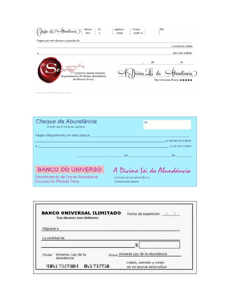 Cheque em Branco Magico | PDF
