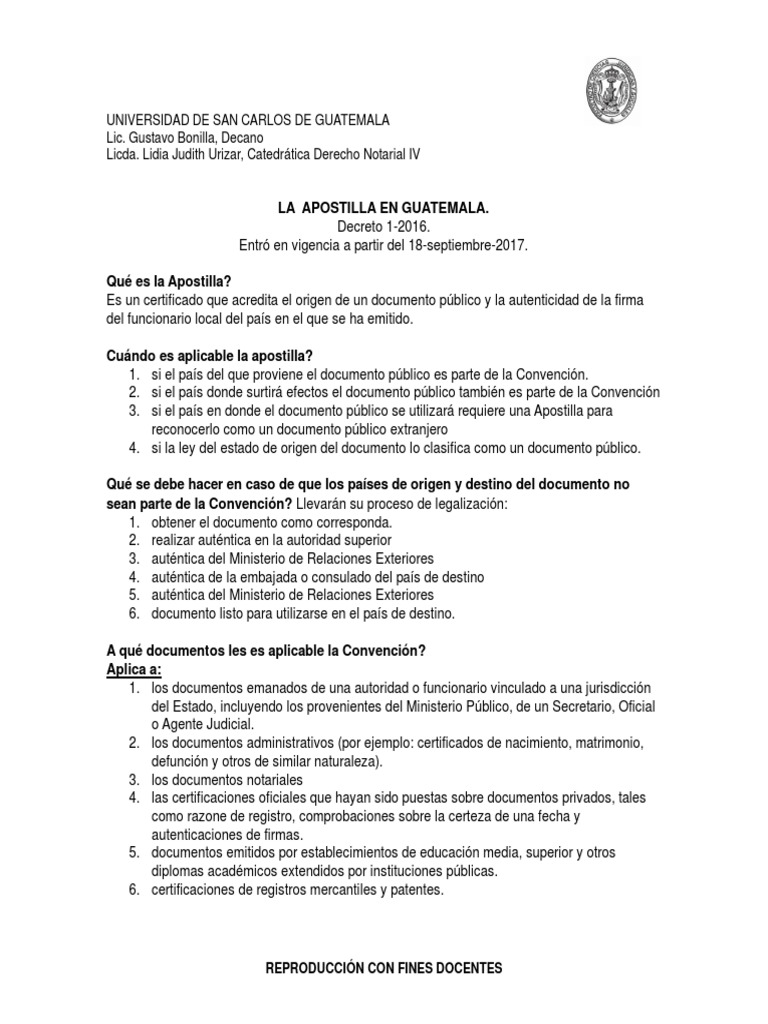 APOSTILLA | PDF | Guatemala | Gobierno