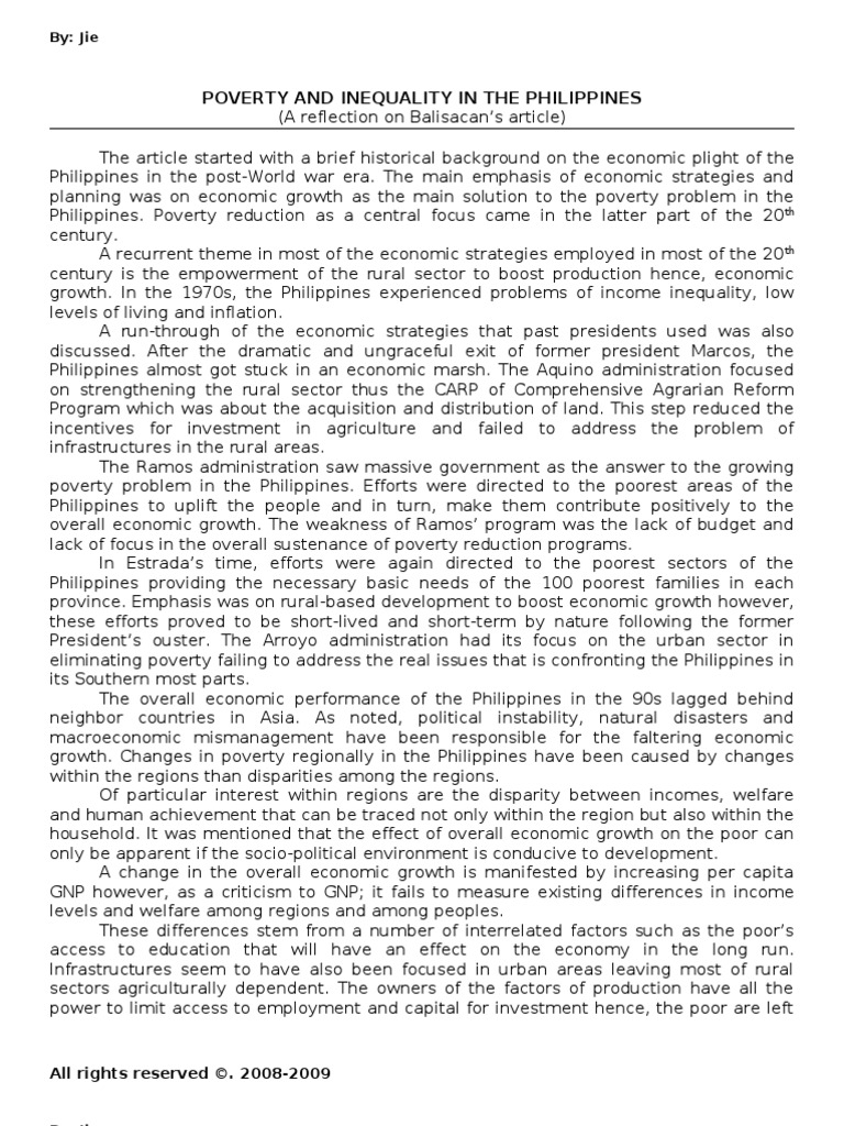 Paper On Poverty and Inequality | Download Free PDF | Poverty | Poverty ...