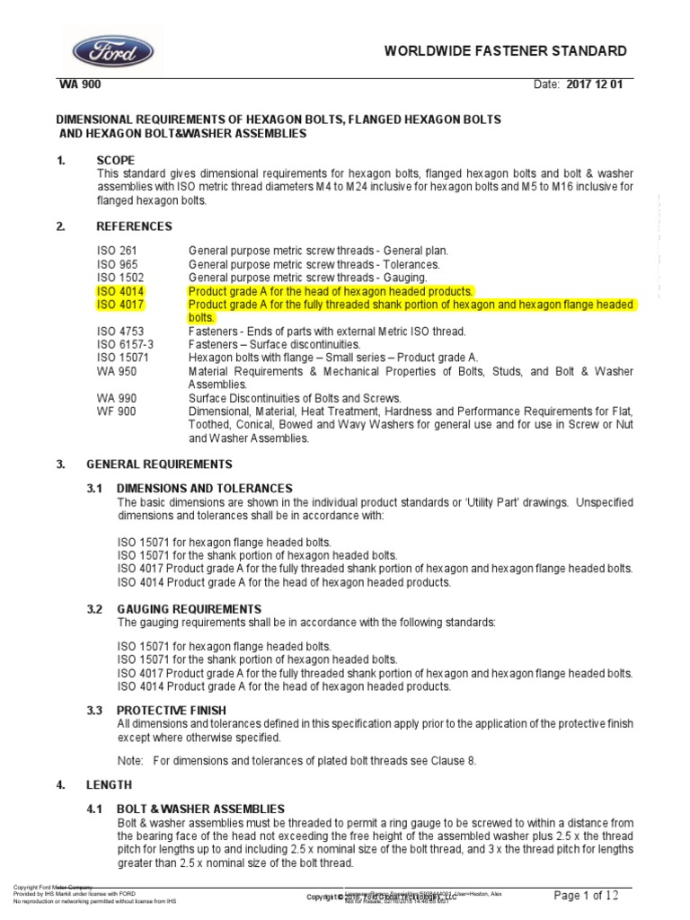 Ford Wa 900 12012017 | PDF