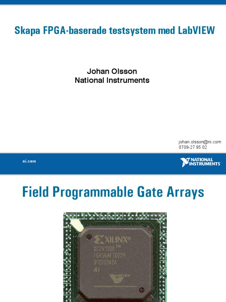 Skapa Fpga-Baserade Testsystem Med Labview: Johan Olsson National ...