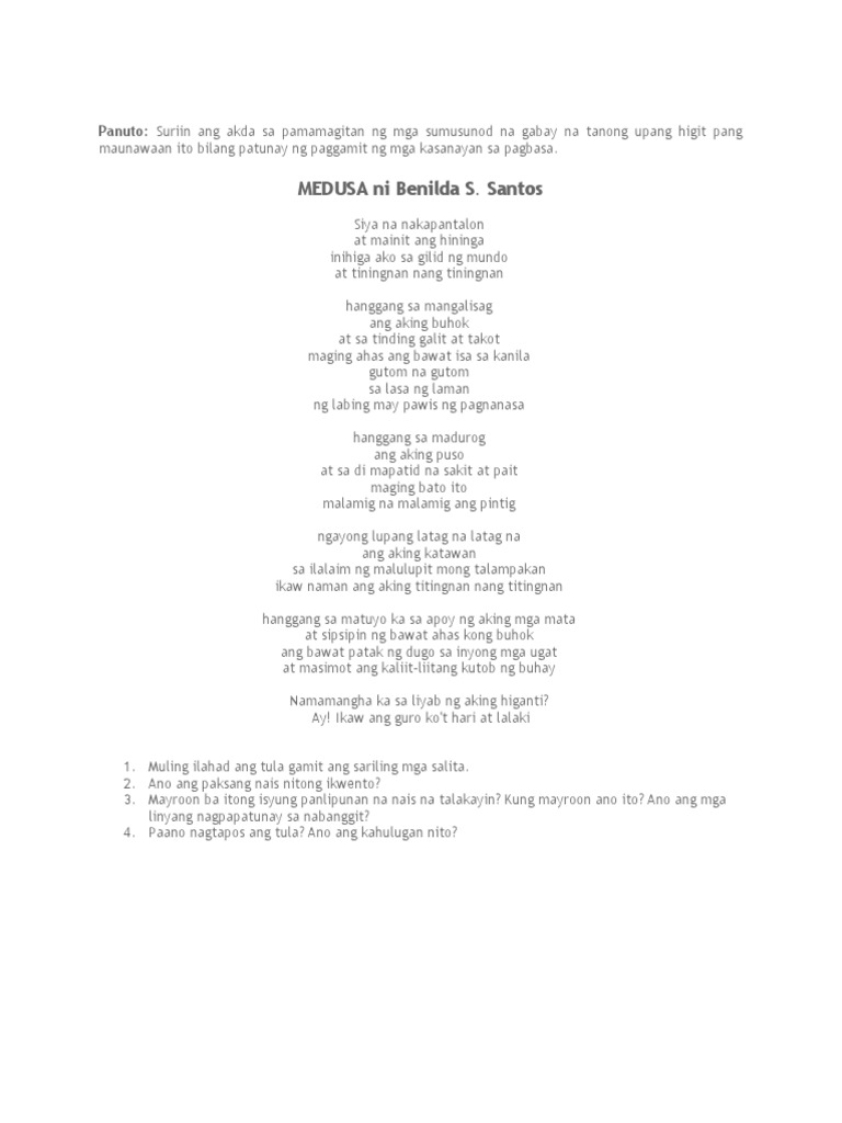 Pagsusuri NG Tula | PDF