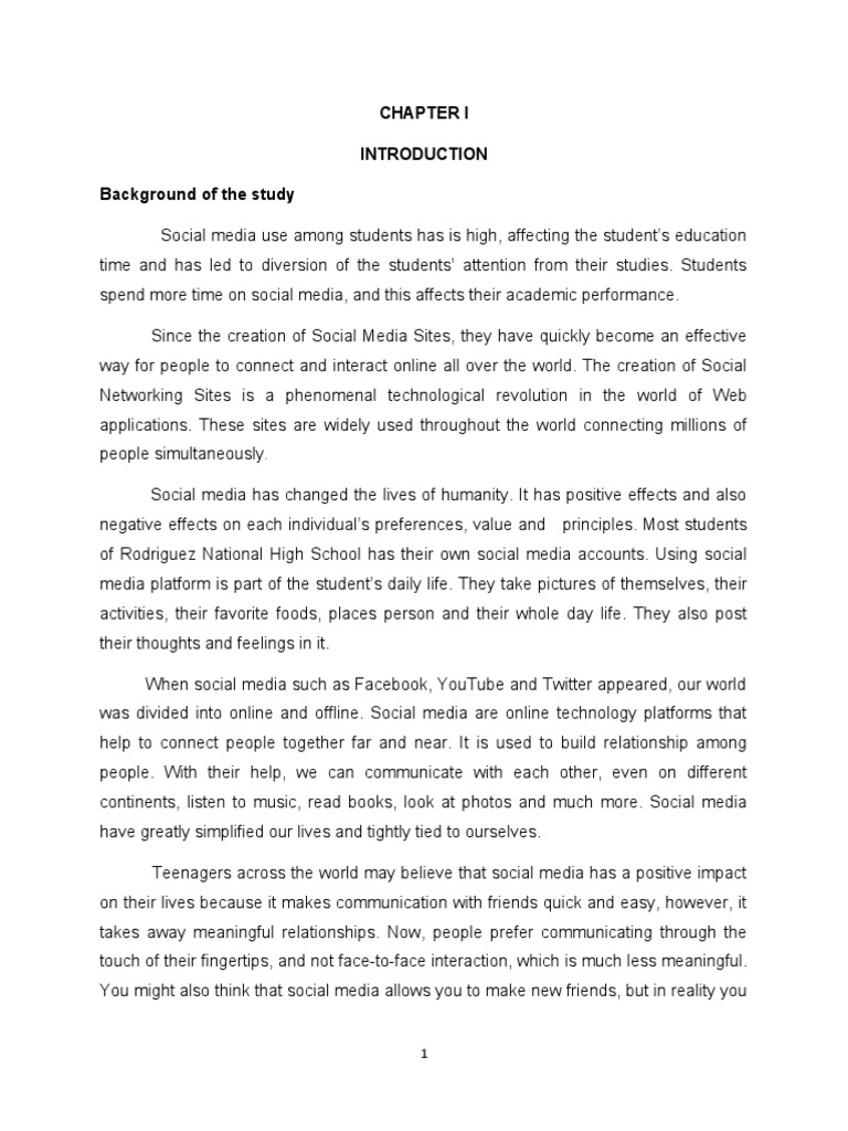 Impacts of Social Media To The Behabviour Ofstudents in Rodirguez ...