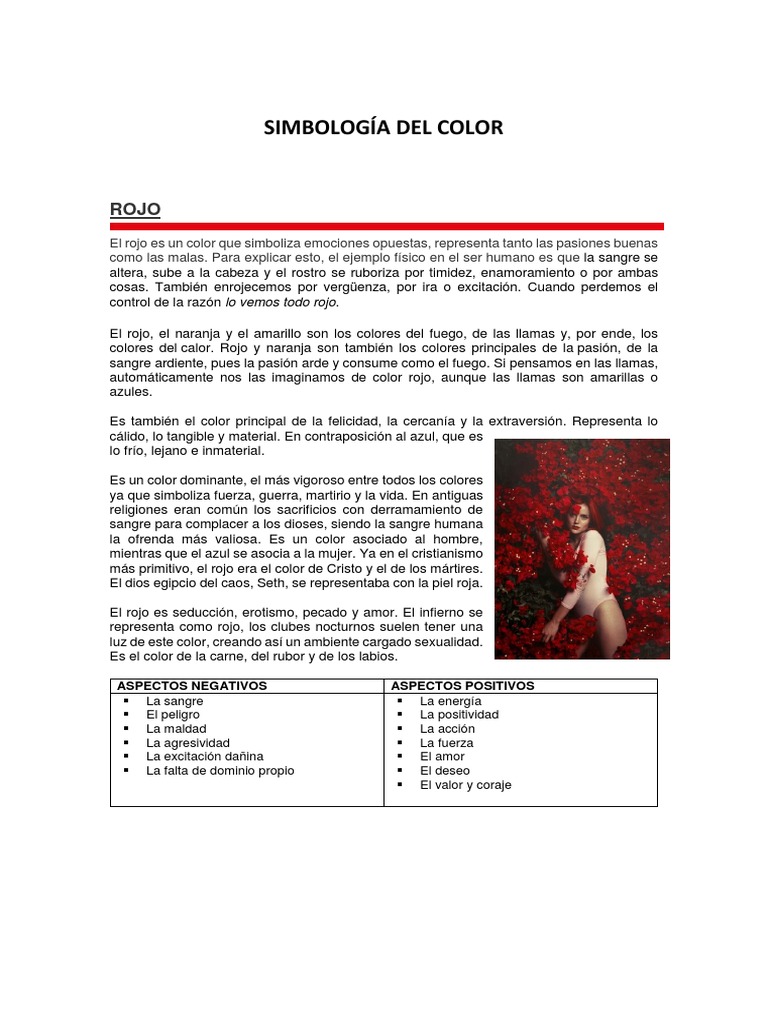 Simbología de Colores: Rojo, Azul y Amarillo | PDF | Negro | Color