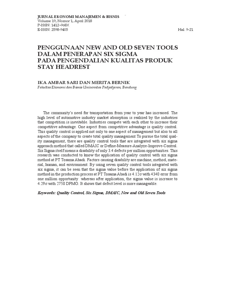 Penyelesaian Masalah Menggunakan Old Dan New Seven Tools | PDF | Analysis | Evaluation