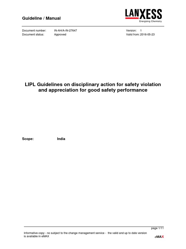 LSR Violation Guidelines for Safety | PDF | Safety | Prevention
