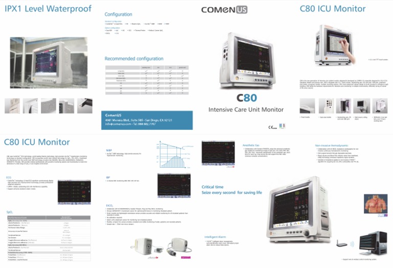 Comen C80 Patient Monitor (Brochure) PDF | PDF