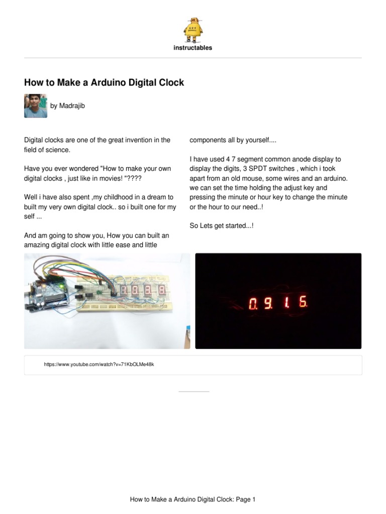 How To Make A Arduino Digital Clock Pdf Arduino Zip File Format