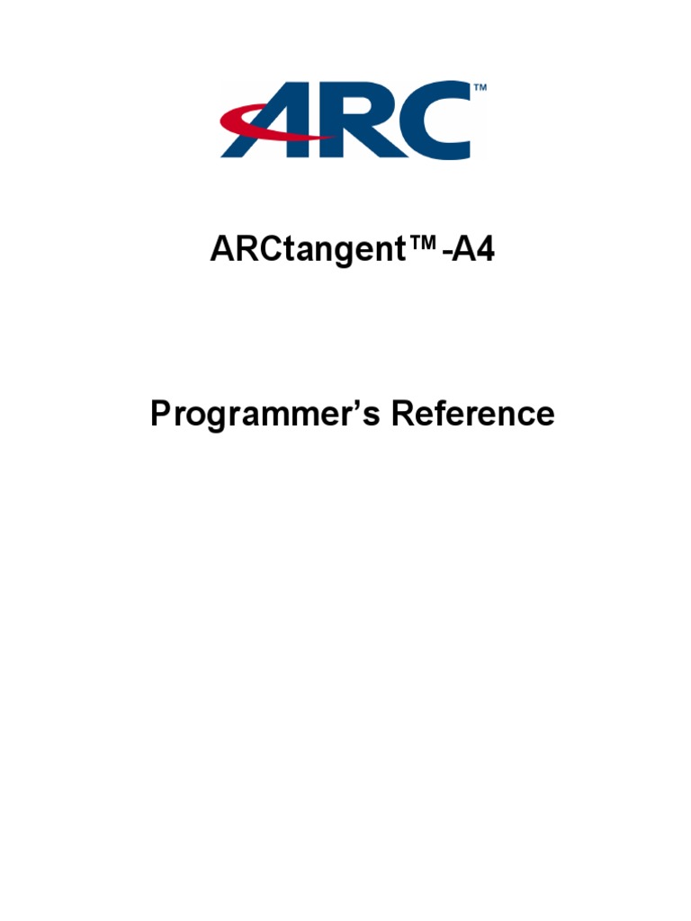 ARC4. Programmers Reference | PDF | Central Processing Unit | Cpu Cache