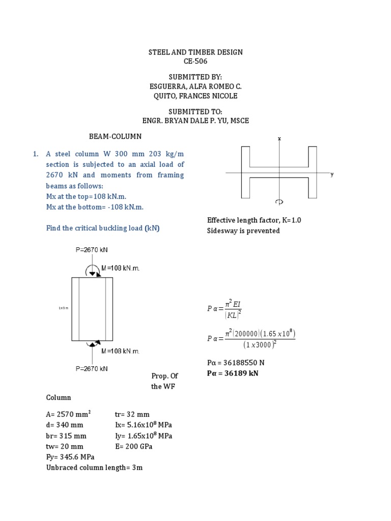 STEEL Problems | PDF | Screw | Bending