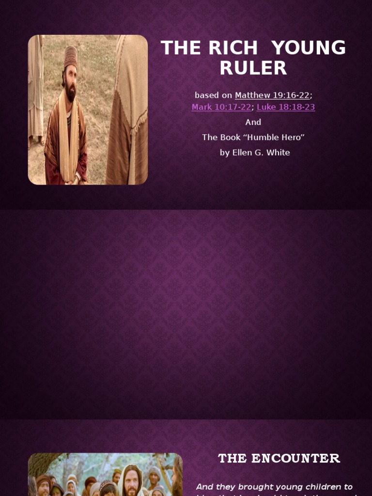 The Rich Young Ruler | PDF | Gospel Of Mark | Eternal Life (Christianity)